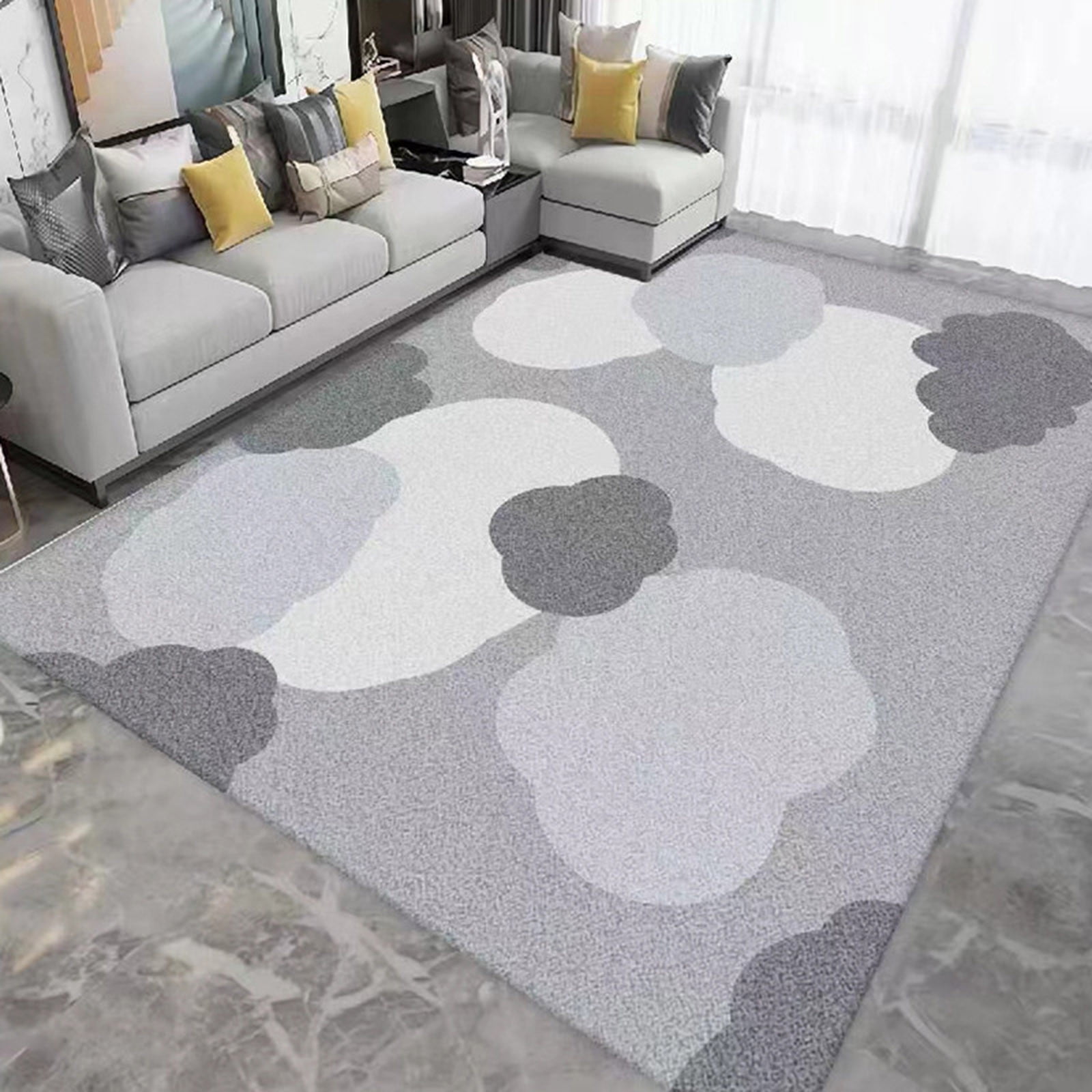 Rug - 32x63" Area Rugs for Living Room Non-Slip Grey Bedroom Rugs Throw ...