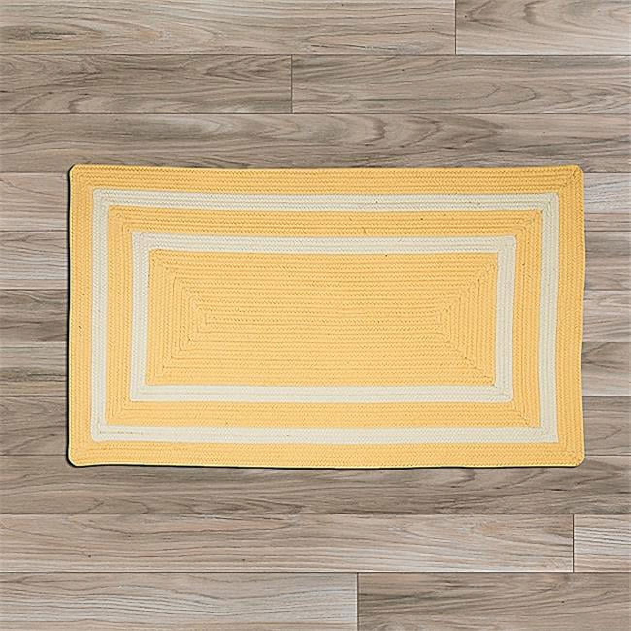 Rug 4 x 4 ft. La Playa Square Braided Rug Sun Yellow - Walmart.com