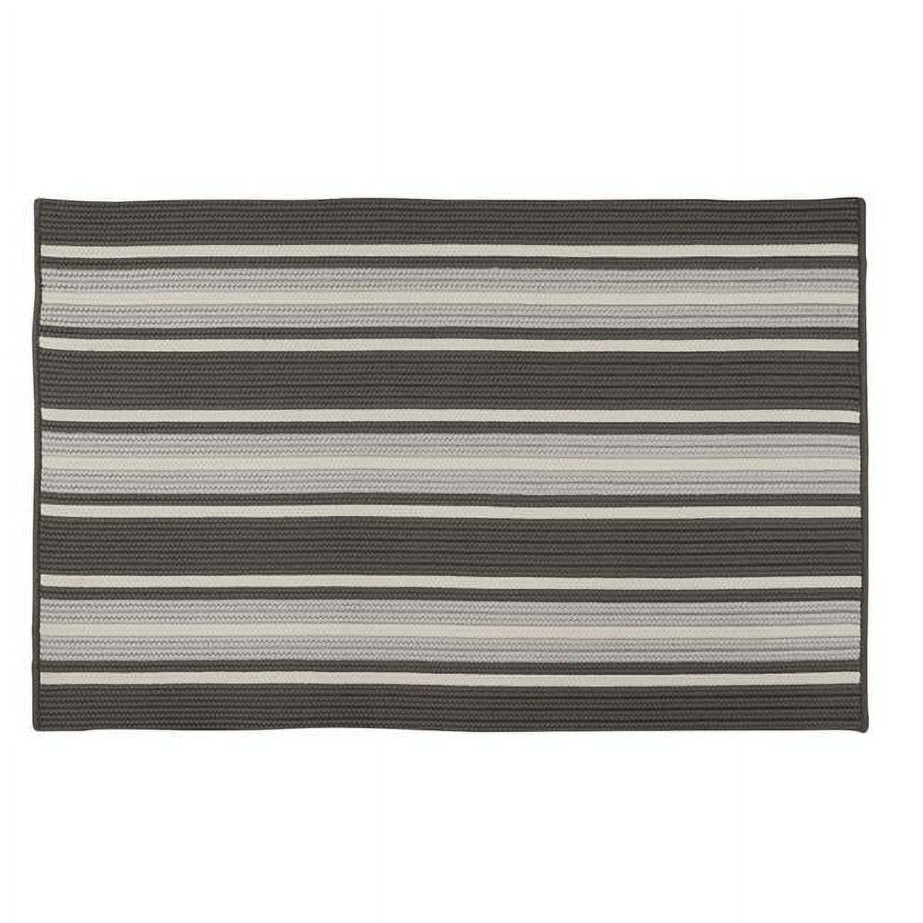 Rug 6 x 9 ft. Mesa Stripe Braided Rug Stone Grey - Walmart.com