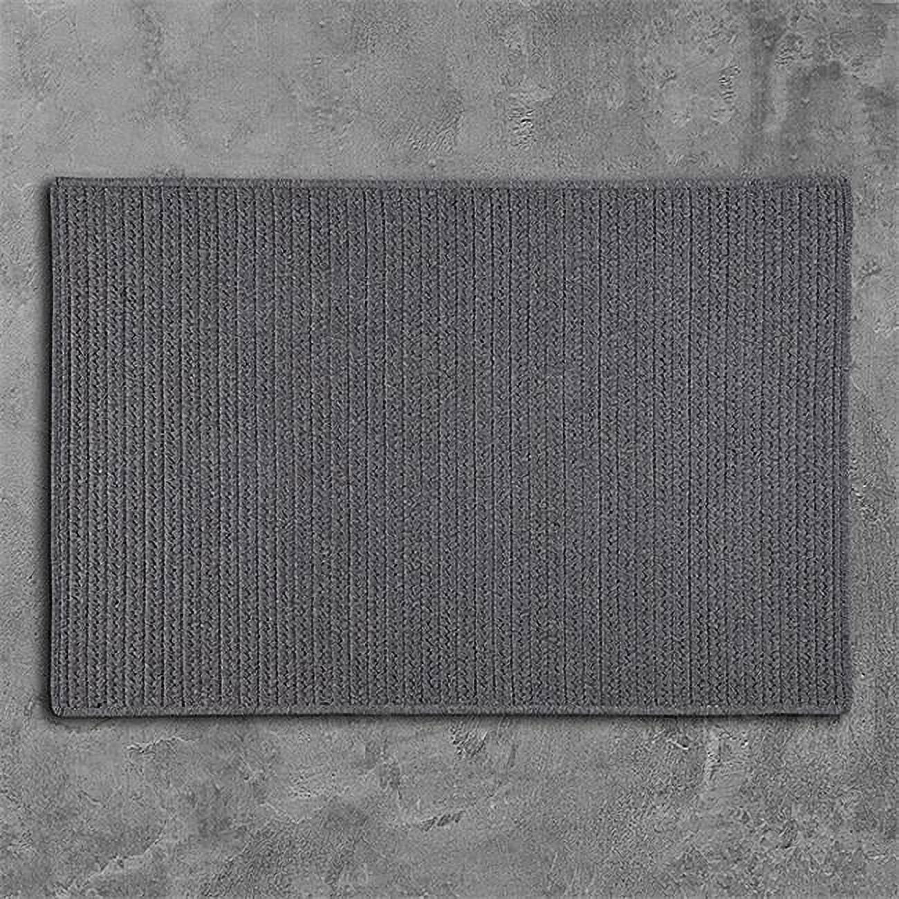 Rug 6 x 9 ft. Sunbrella Solid Braided Rug Granite - Walmart.com
