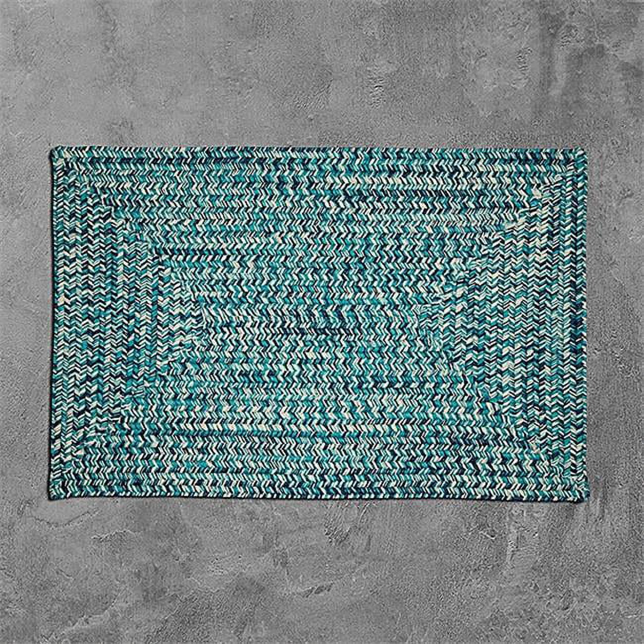 Rug 8 x 8 ft. Catalina Square Braided Rug Blue Lagoon - Walmart.com