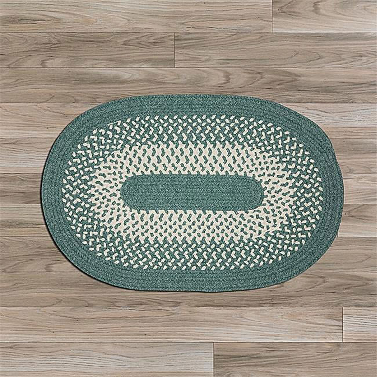 Rug 8 x 8 ft. Jackson Round Braided Rug Teal - Walmart.com