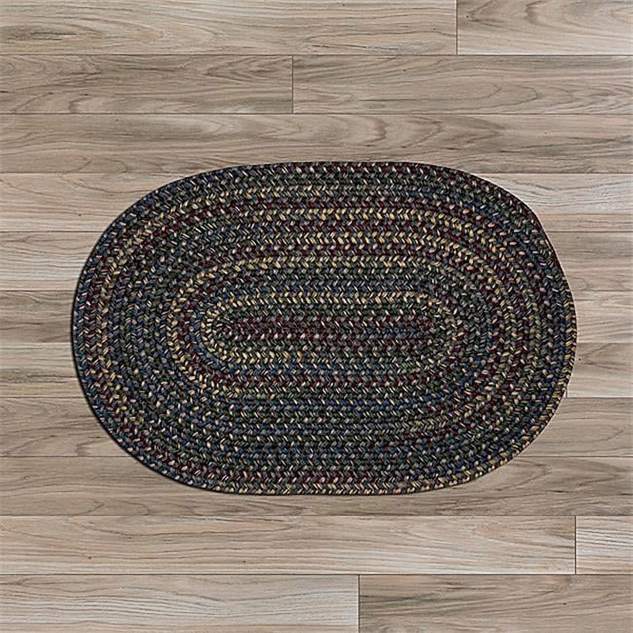 Rug 8 x 8 ft. Midnight Round Braided Rug Charcoal - Walmart.com