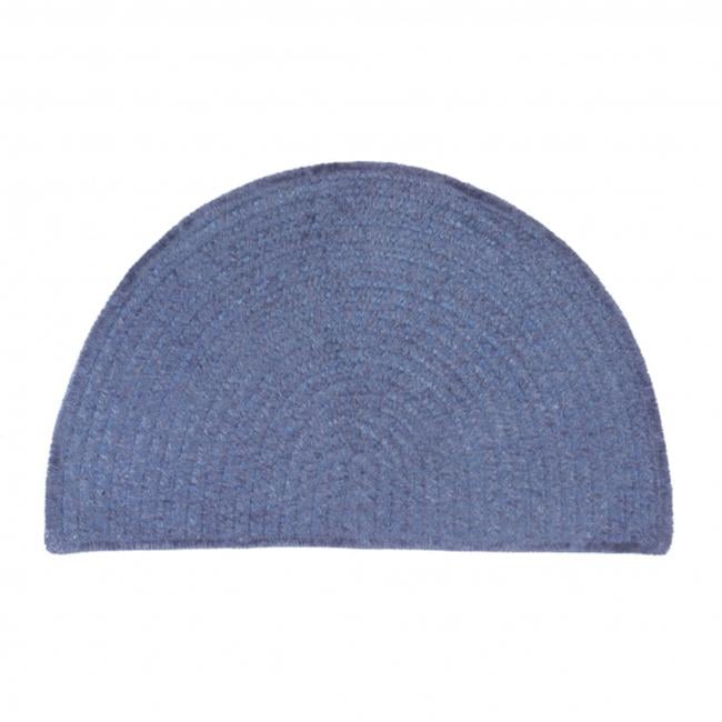 Rug Barefoot Bathroom Half Circle Braided Rug Blue Ice - 1 ft. 6 in. x ...