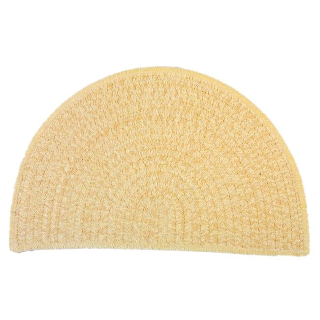 Rug Barefoot Bathroom Half Circle Braided Rug Dandelion - 1 ft. 6 in. x ...