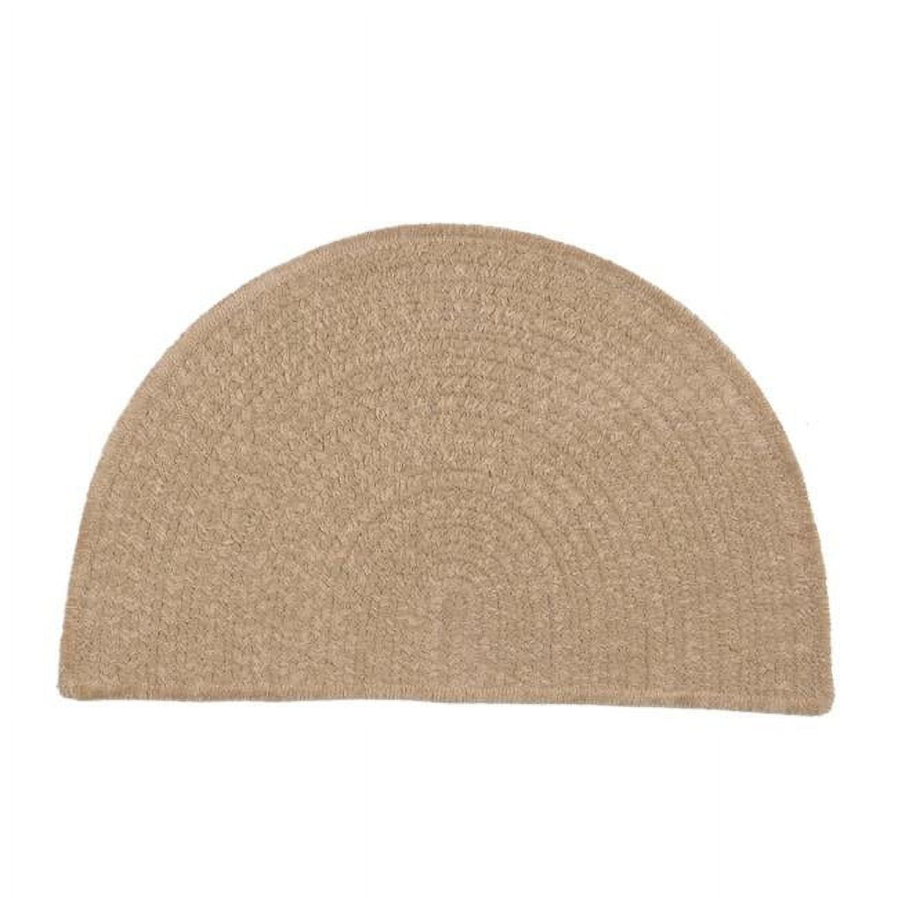 Rug Barefoot Bathroom Half Circle Braided Rug Linen - 1 ft. 6 in. x 2 ...