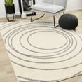 Rug Branch Contemporary Geometric, Tonal/Solid Cream Indoor Area Rug ...