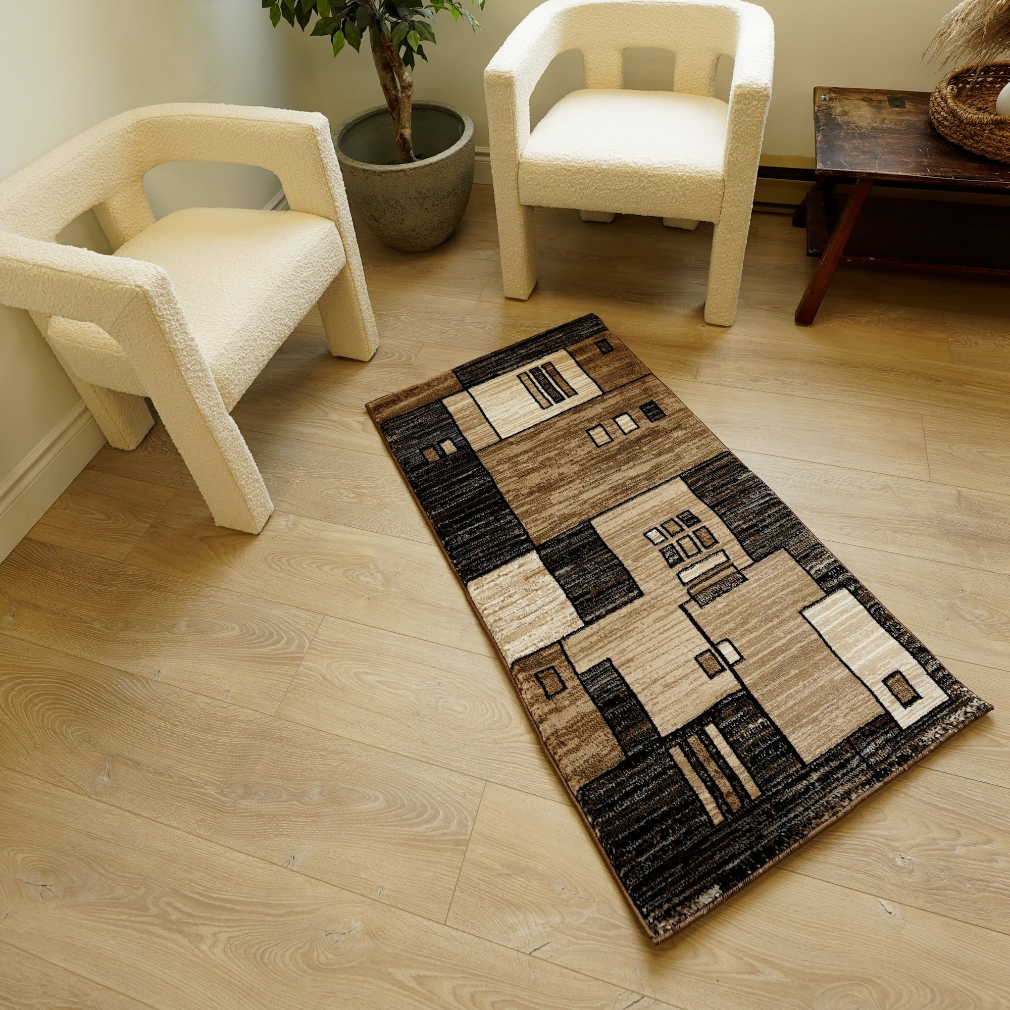 Rug Branch Montage 2' x 5' (Exact Size: 2'3" x 5') Geometric Indoor ...