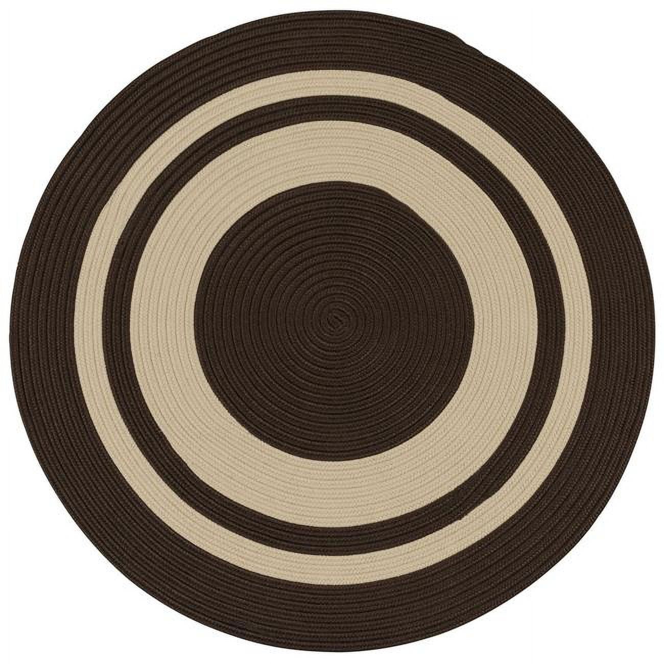 Rug Coronado Round Braided Rug Earth Brown - 6 ft. - Walmart.com