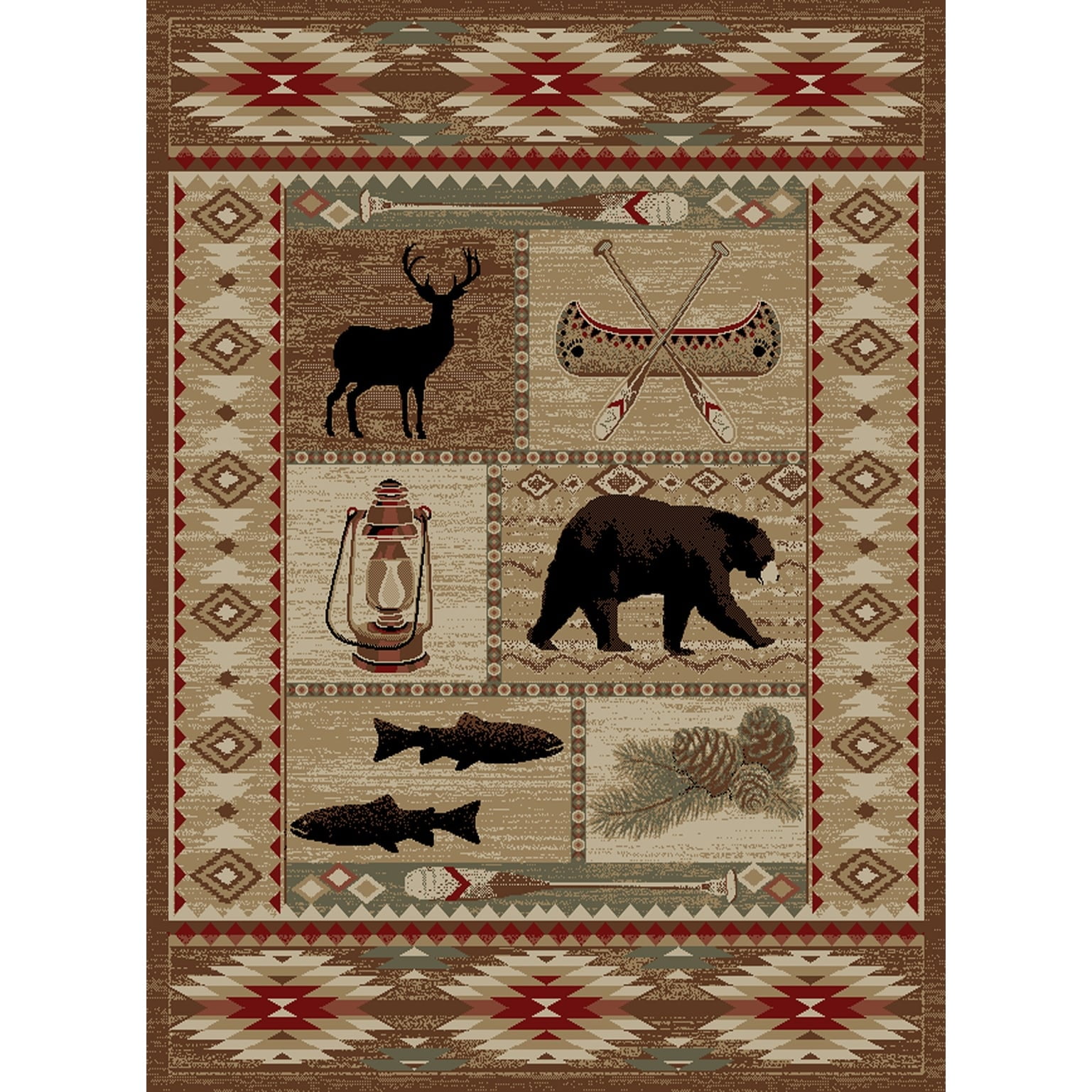 Mayberry Rug American Destination River Camp Southwest Area Rug, 5'3 x ...