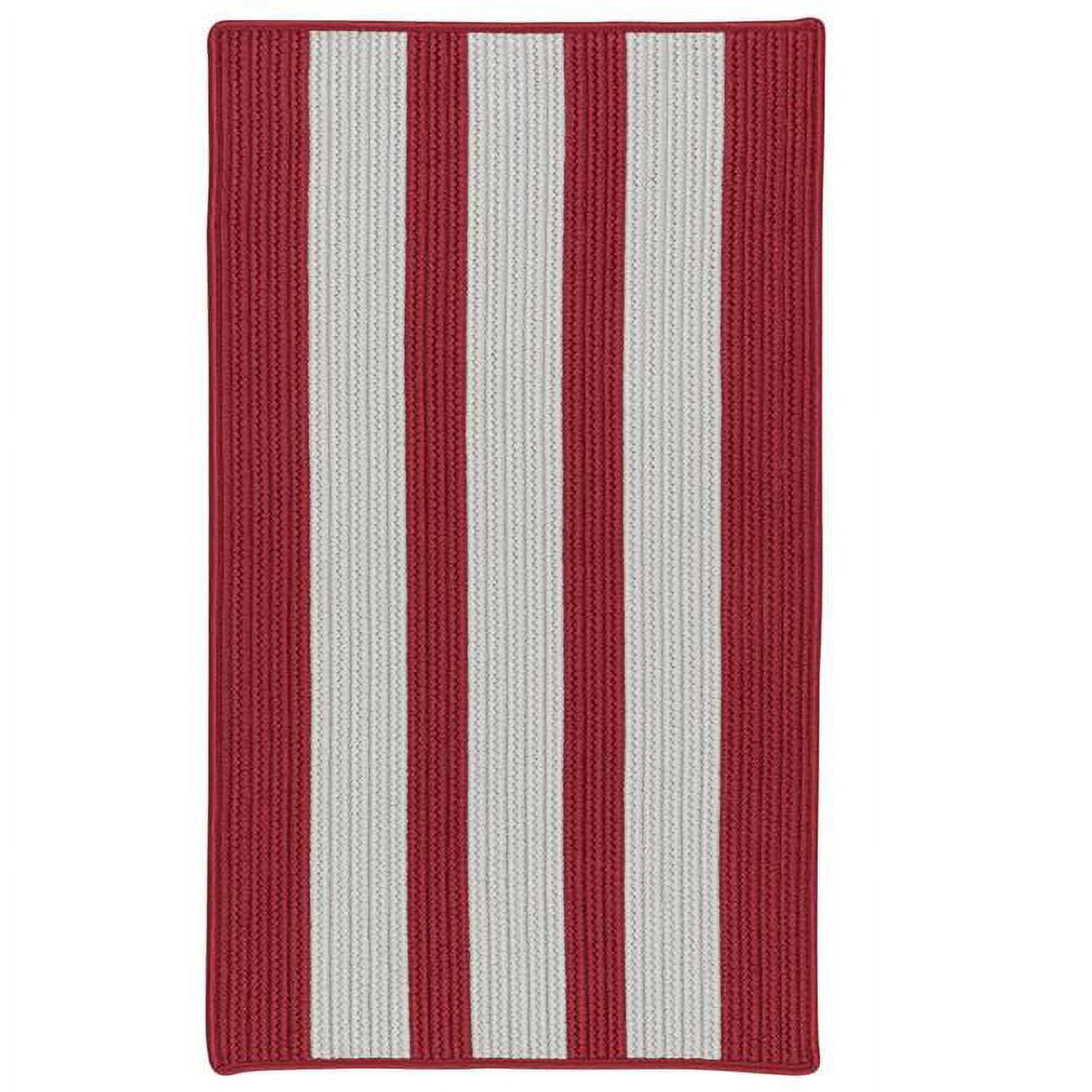 Rug Everglades Vertical Stripe Braided Area Rug Sunset Red - 7 x 9 ft ...