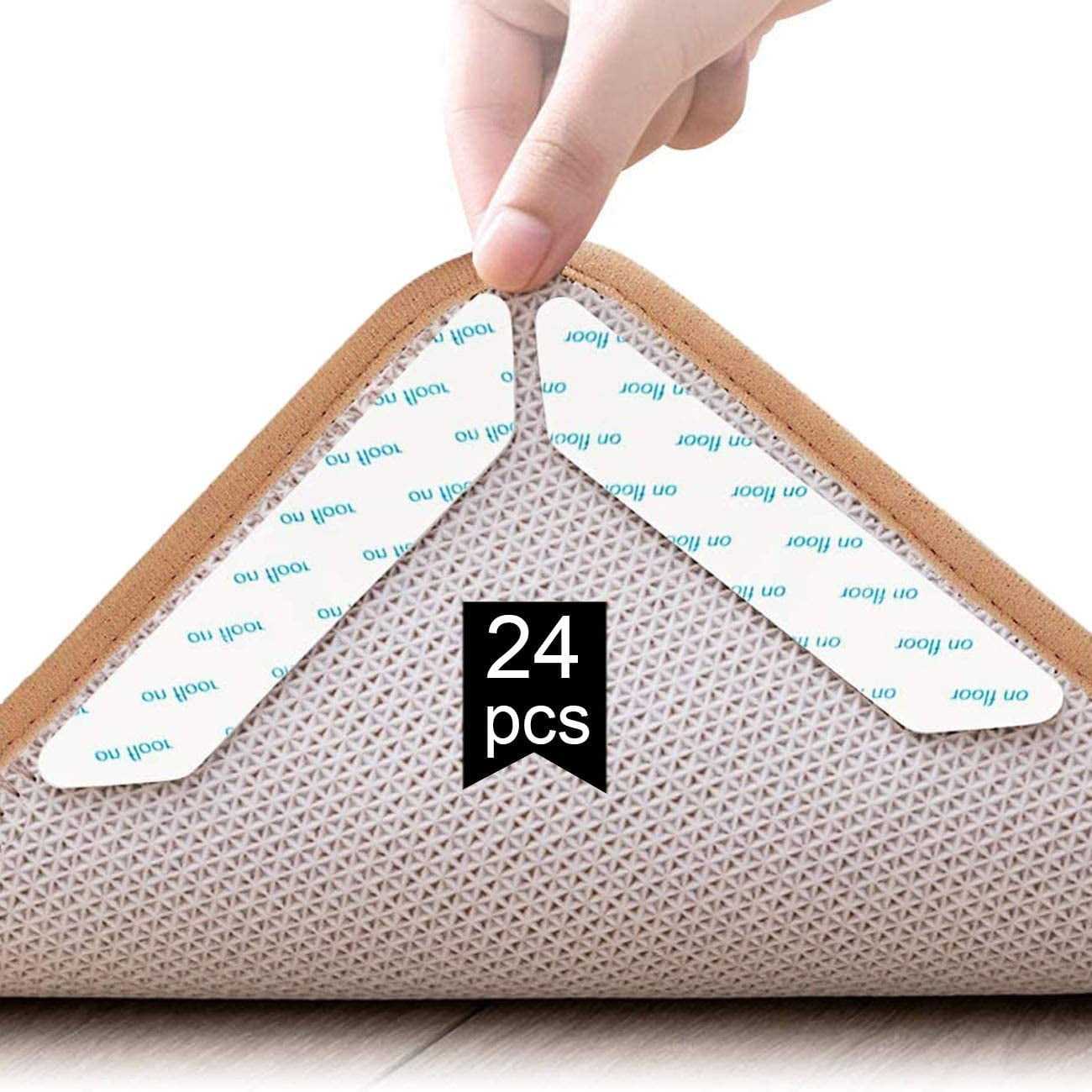 Rug Grippers, 24 Pcs Anti Slip Rugs, Anti Curling Carpet Grippers ...
