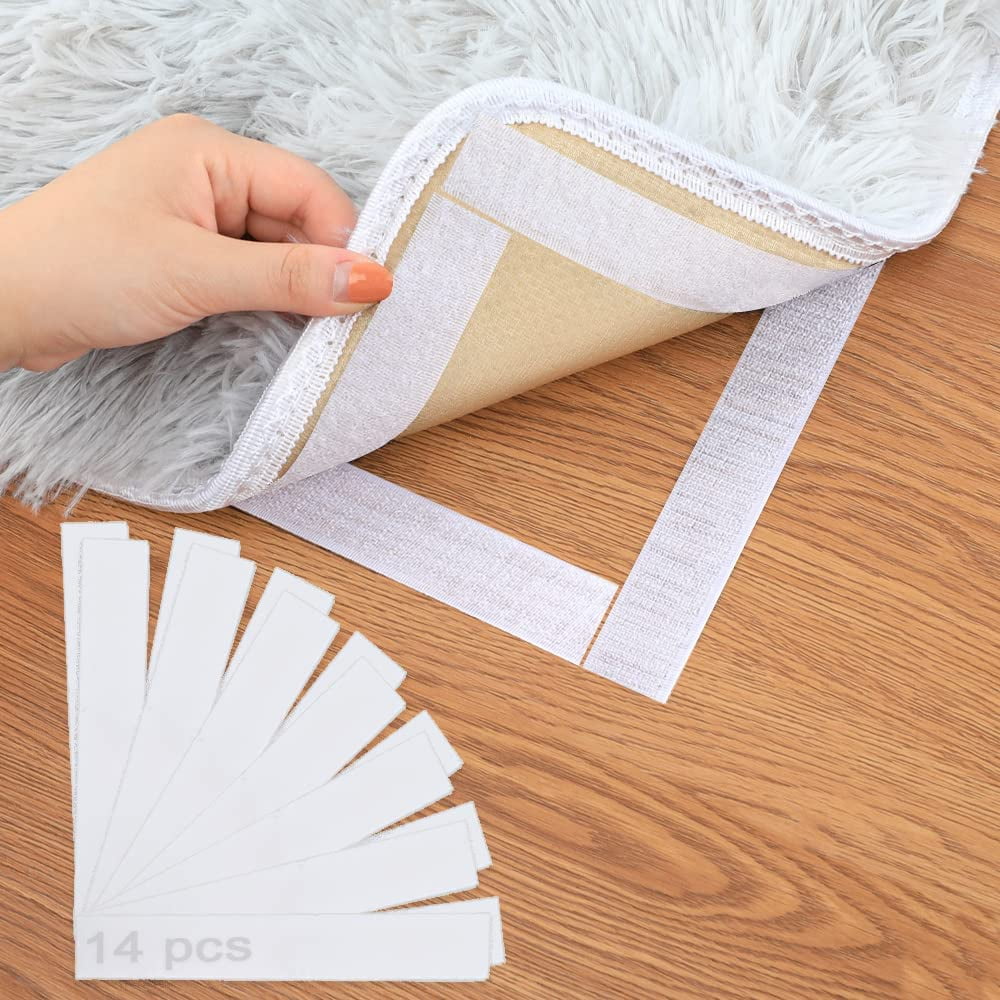 Rug Grippers, Hook and Loop Anti Curling Gripper for Rug and Carpet ...