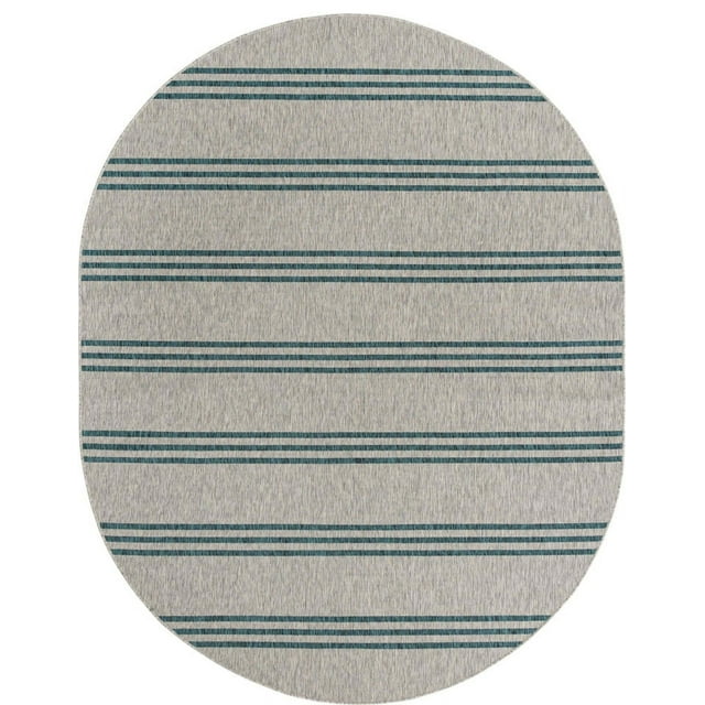 Rug Jill Zarin Jill Zarin Outdoor Light Gray Oval 7' 10 x 10' 0 ...