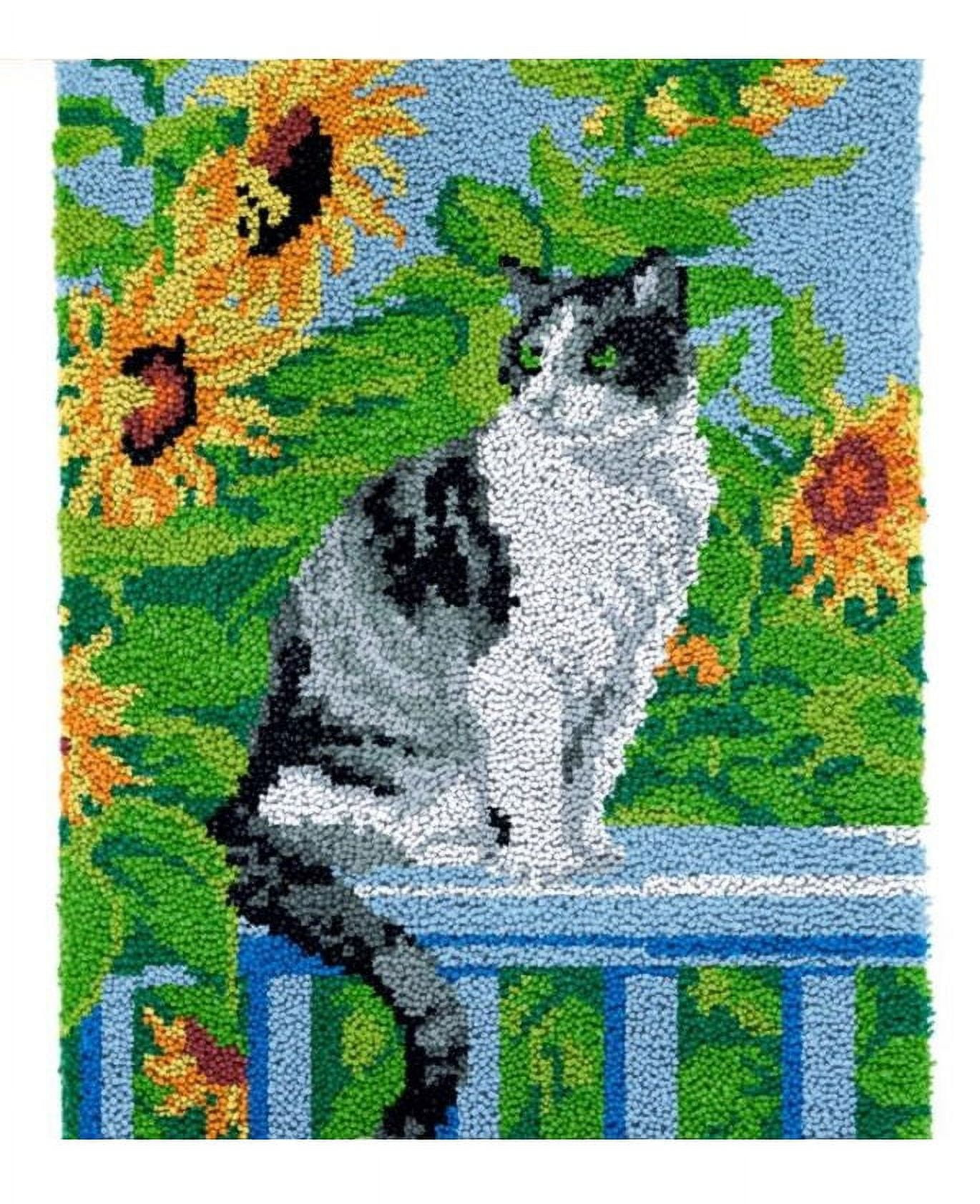 Rug Making Latch Hooking Kit | Cat In Garden - Walmart.com