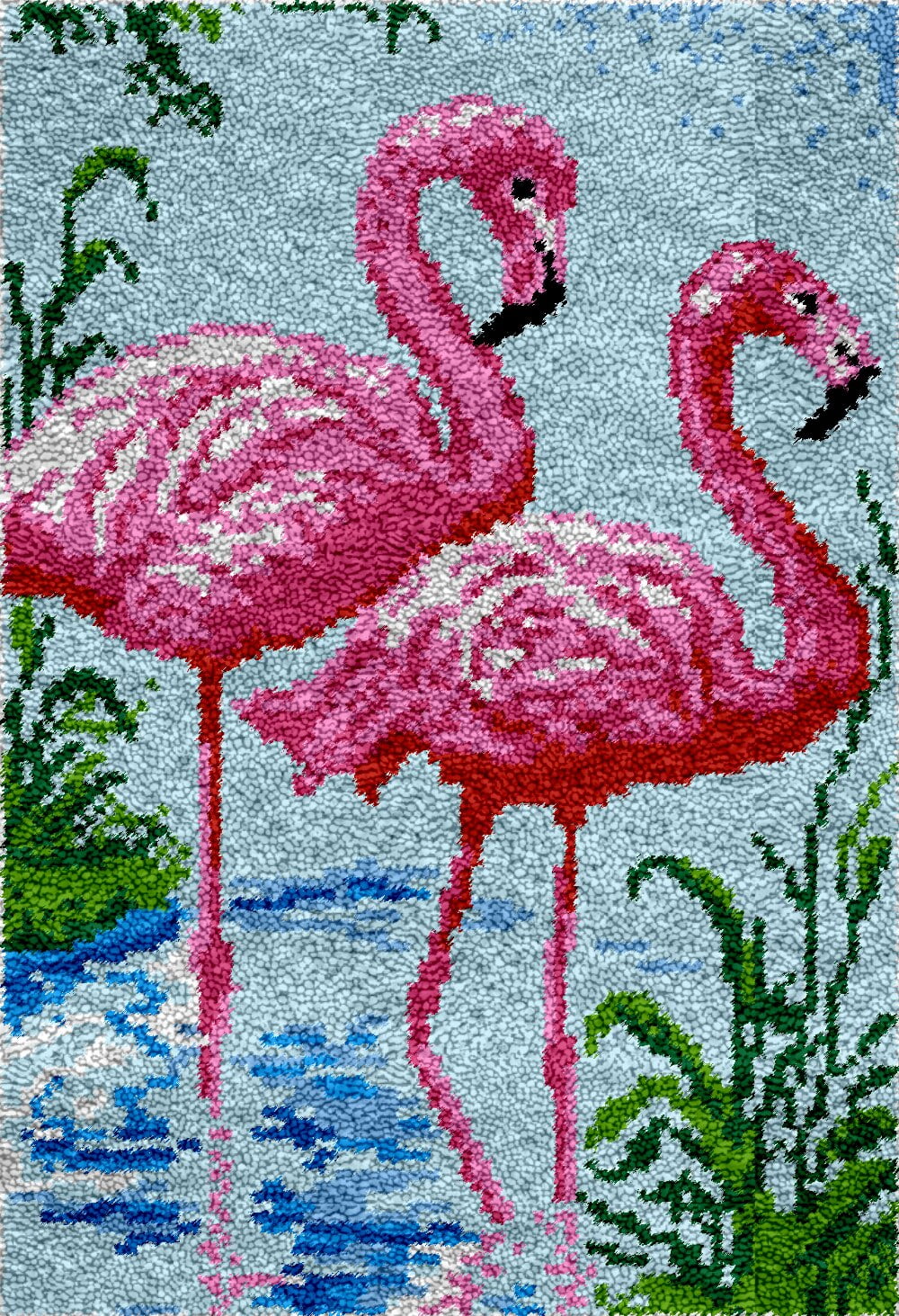 LovelyLust Flamingo Love Rug Making Latch Hooking Kit - Walmart.com