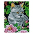 Rug Making Latch Hooking Kit | Kitten in Flowers - Walmart.com