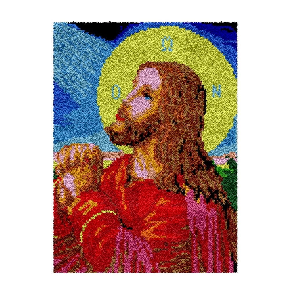 Lovely Lust Rug Making Kit, Religious Design, 5 Sizes, Canvas with Yarn ...