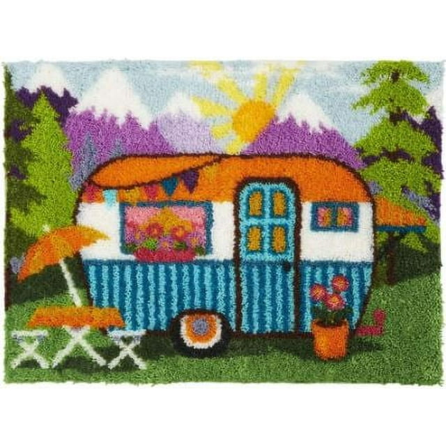 Rug Making Latch Hooking Kit，Summer Camping Rug Making Latch Hooking ...