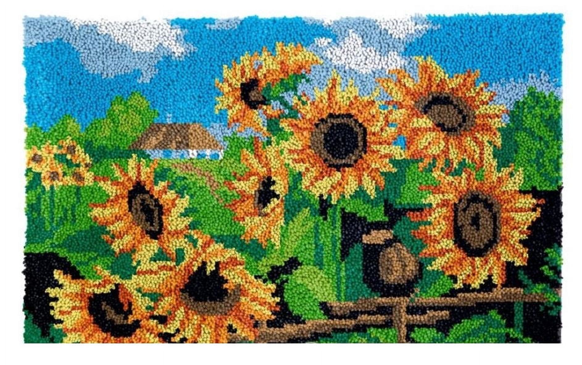 Rug Making Latch Hooking Kit | Sunflower Field - Walmart.com
