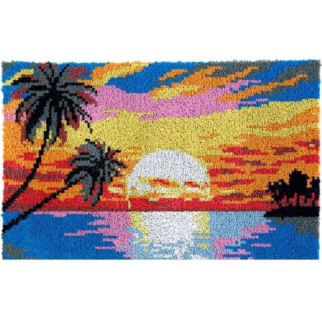 Rug Making Latch Hooking Kit | Sunset (5 sizes available) - Walmart.com