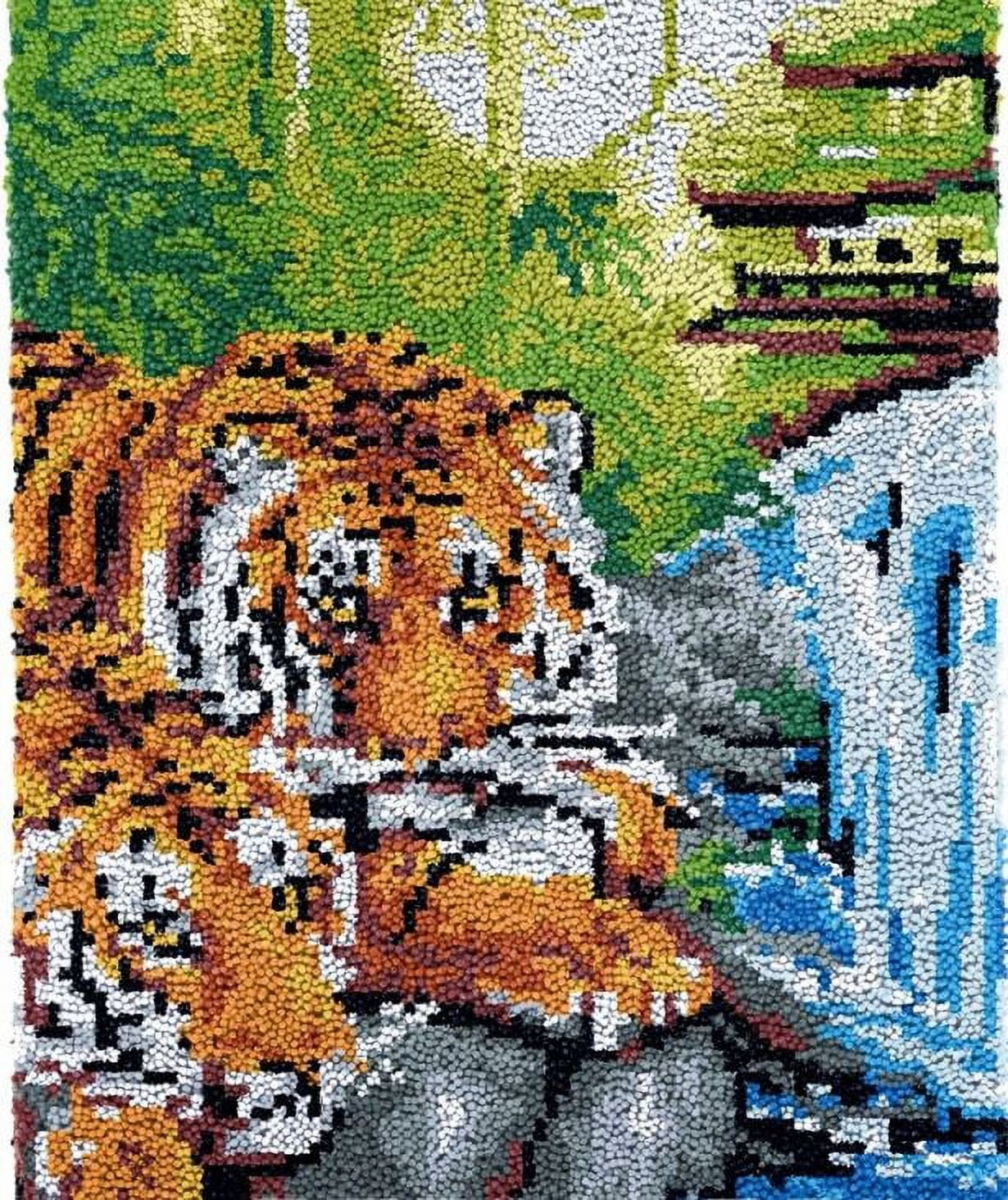 Rug Making Latch Hooking Kit | Tiger Waterfalls - Walmart.com