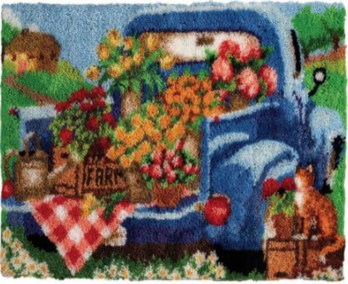 Rug Making Latch Hooking Kit | Vintage Country - Walmart.com