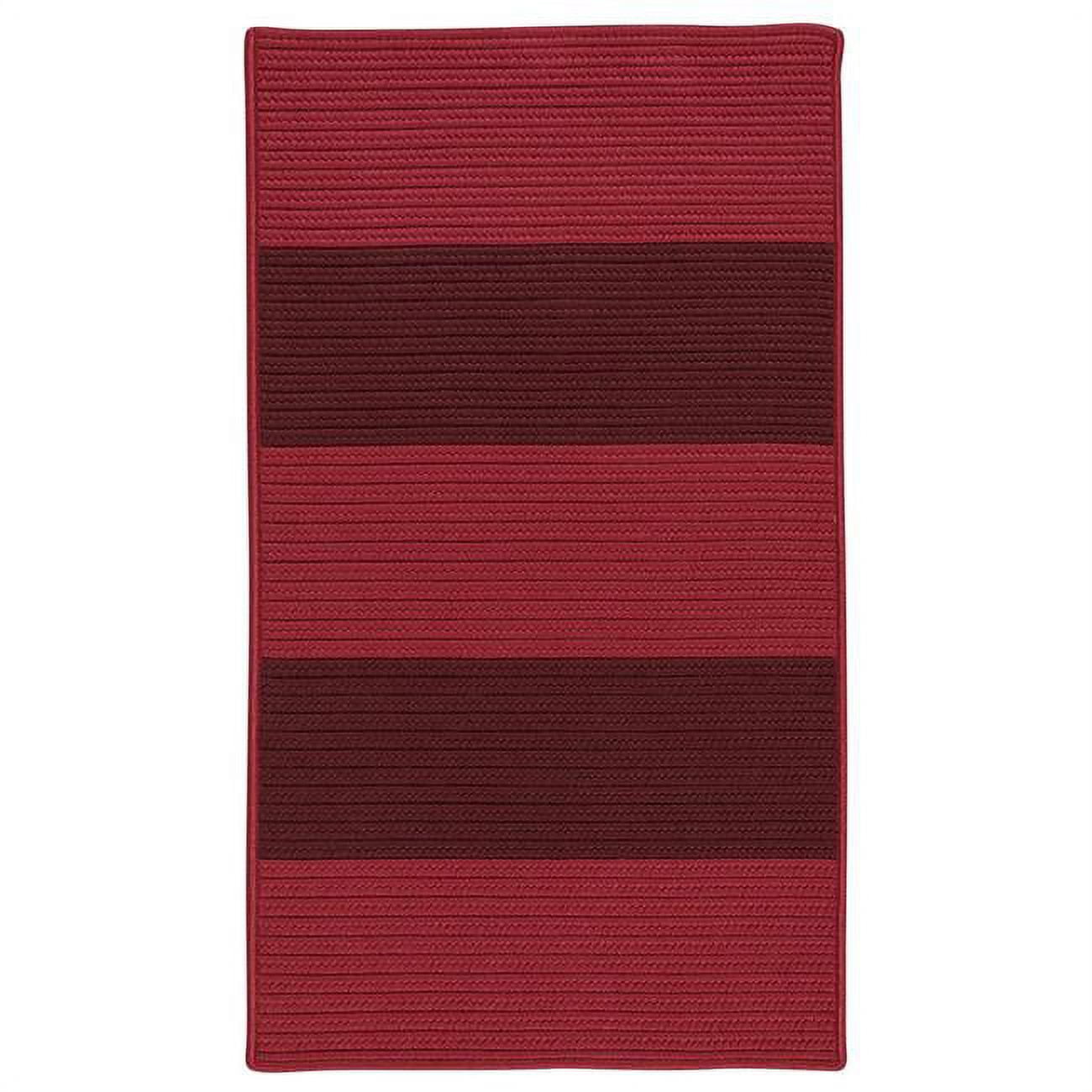 Rug Newport Textured Stripe Rectangle Area Braided Rug Red - 4 x 6 ft ...