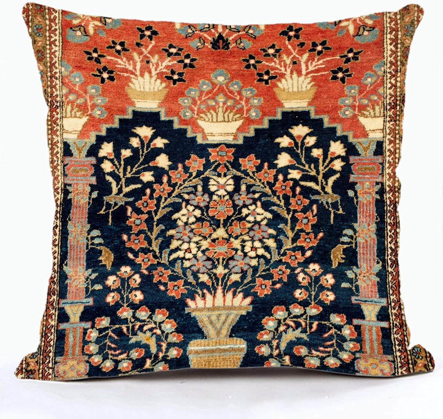 Rug Pillow Cover Vintage Retro Boho Pillow Case Bohemian Ornament ...