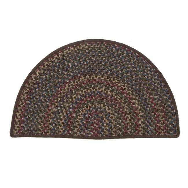 Rug Rustic Braided Kitchen Slice Brown - 1 ft. 6 in. x 2 ft. 6 in ...