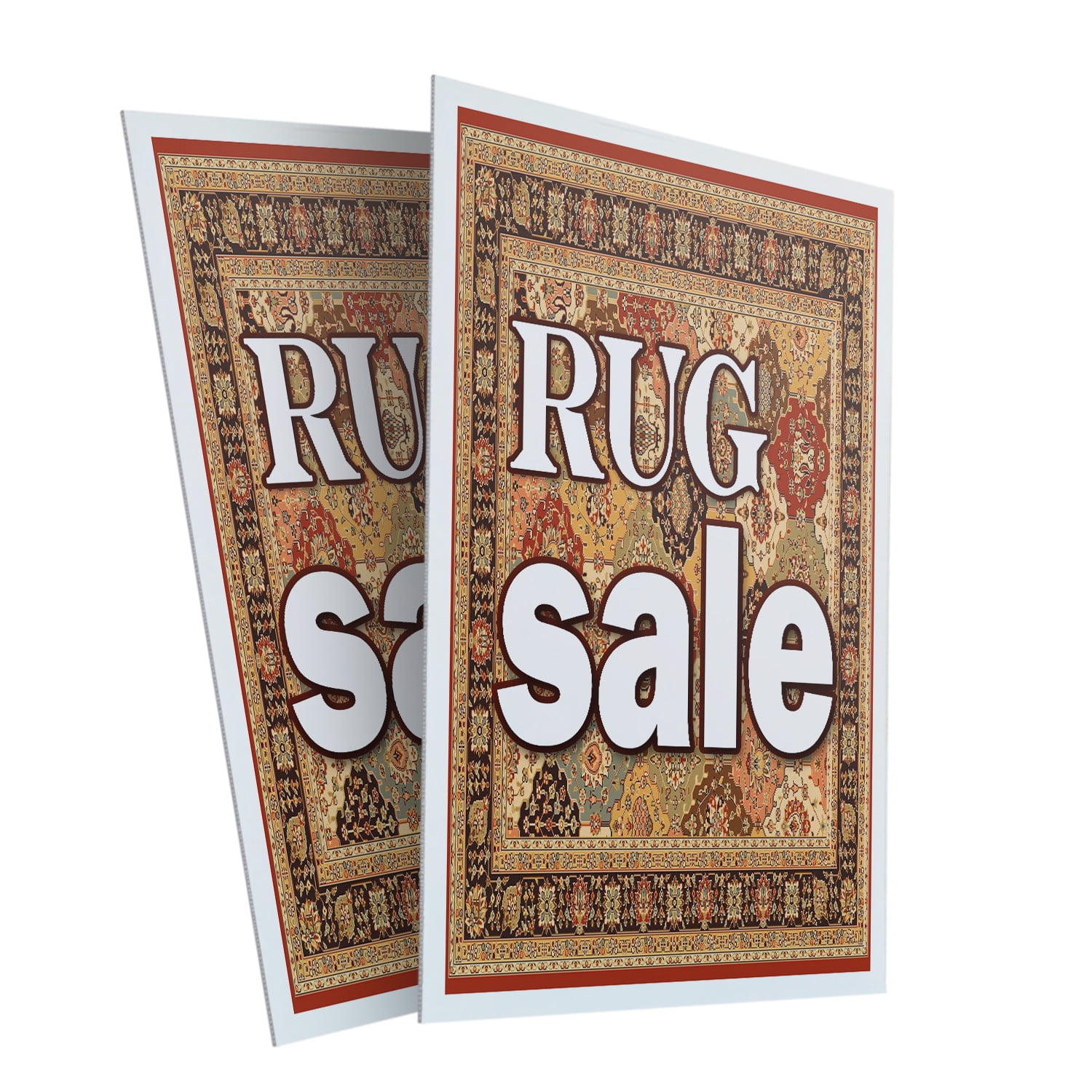 Rug Sale (2-PACK) 24" x 36" Plastic Signs | Sign Insert 4mm Corrugated ...