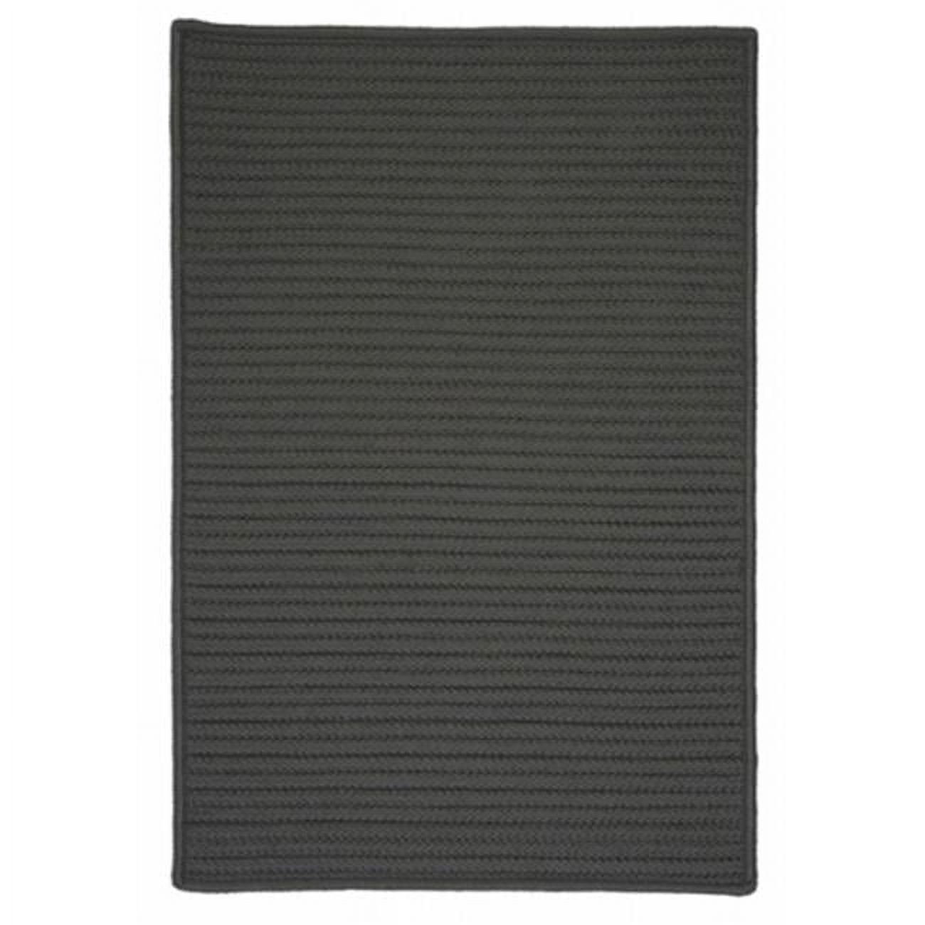 Rug Simply Home Solid - Gray 4 ft. Square Braided Rug - 100% ...