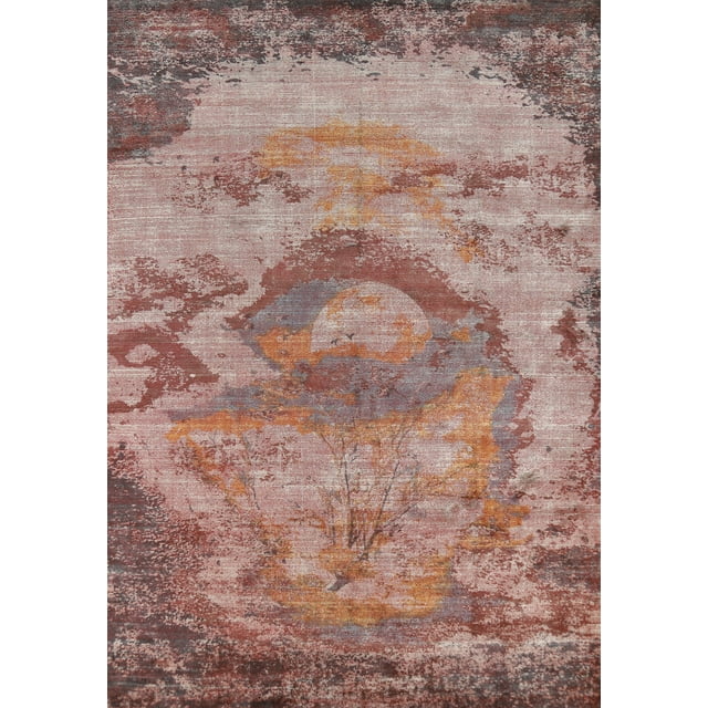 Rug Source Indoor Modern Area Rug 8’ x 12’, Multi-Colored Modern ...