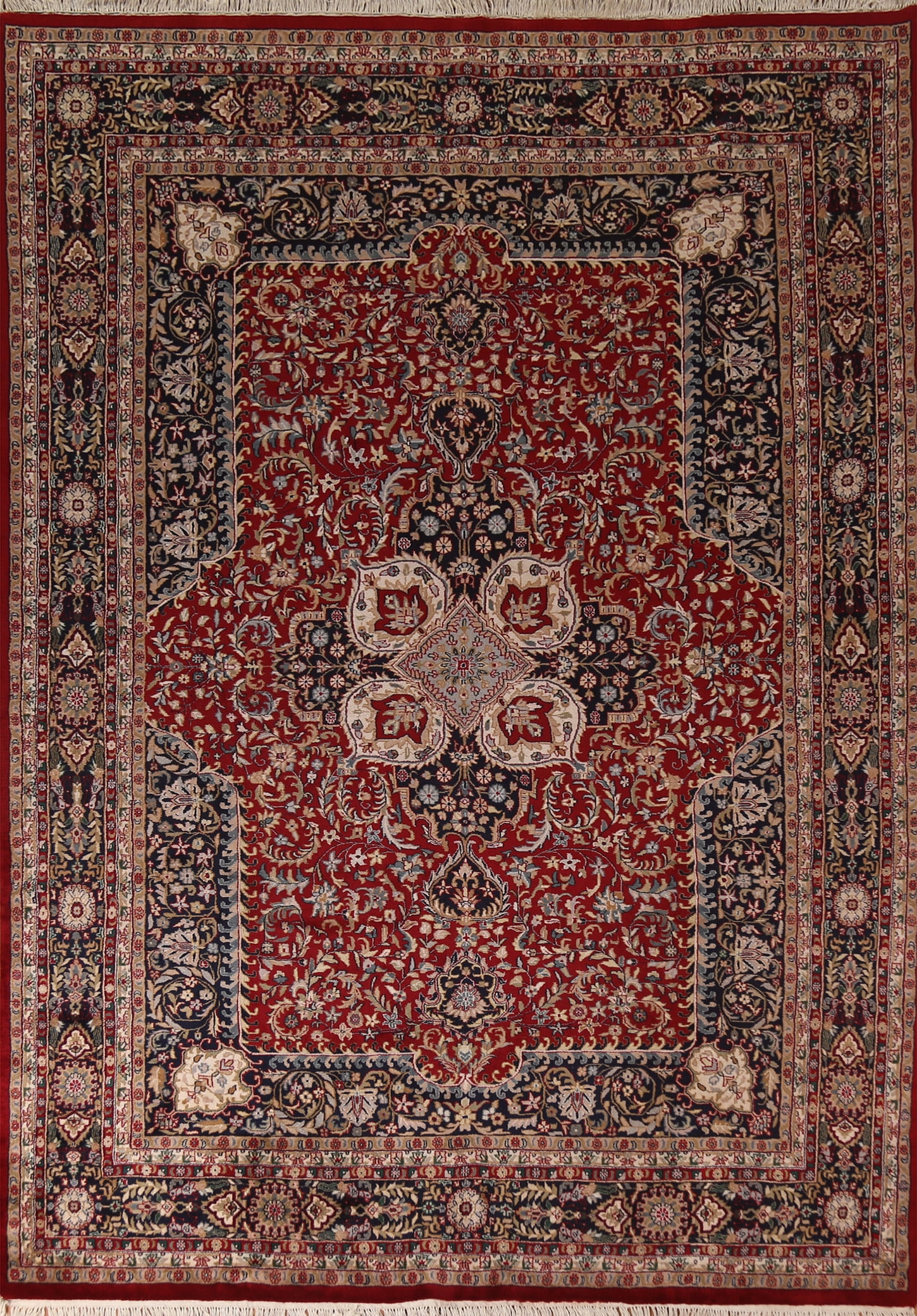 Rug Source Indoor Traditional Collection, Red Floral Area Rug 11' 5'' X ...