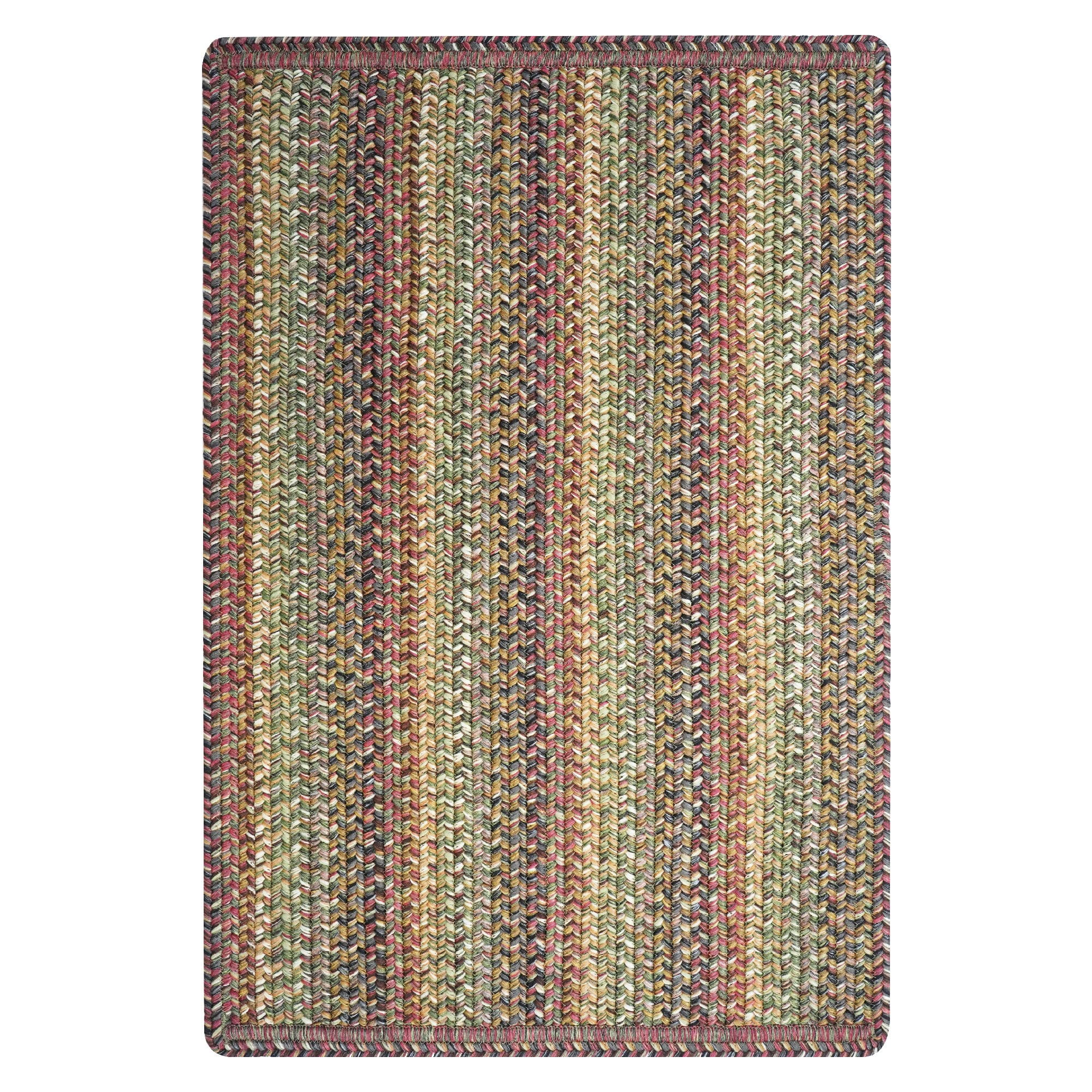 Rug With Rug Pad Trailside Beige Washable Braided Indoor and Outdoor ...