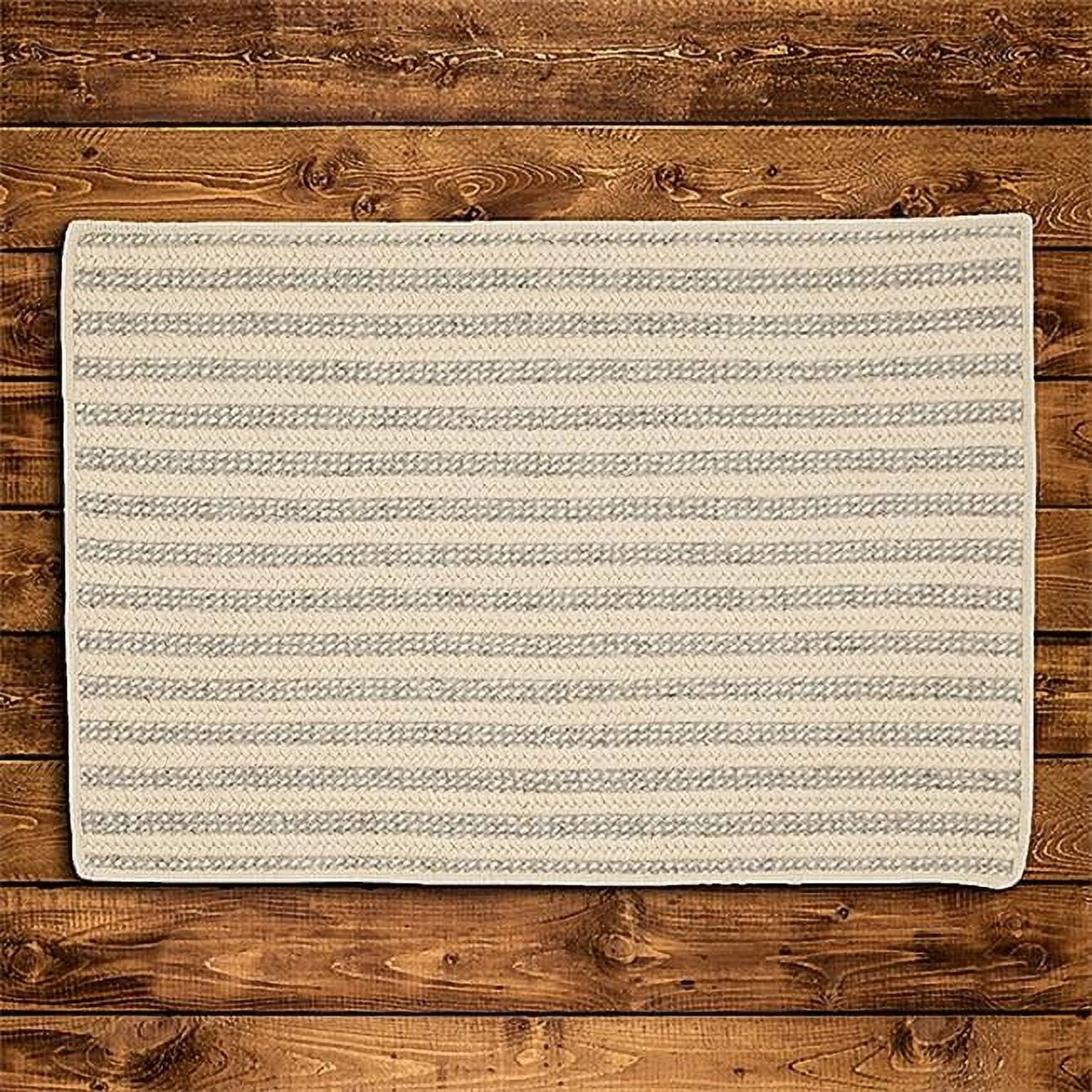 Rug Woodland All-Natural Vertical Stripe Rectangle Braided Rug - Light ...