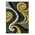 Rug and Decor Metro Collection Gray Yellow Black White Swirl Rug ...