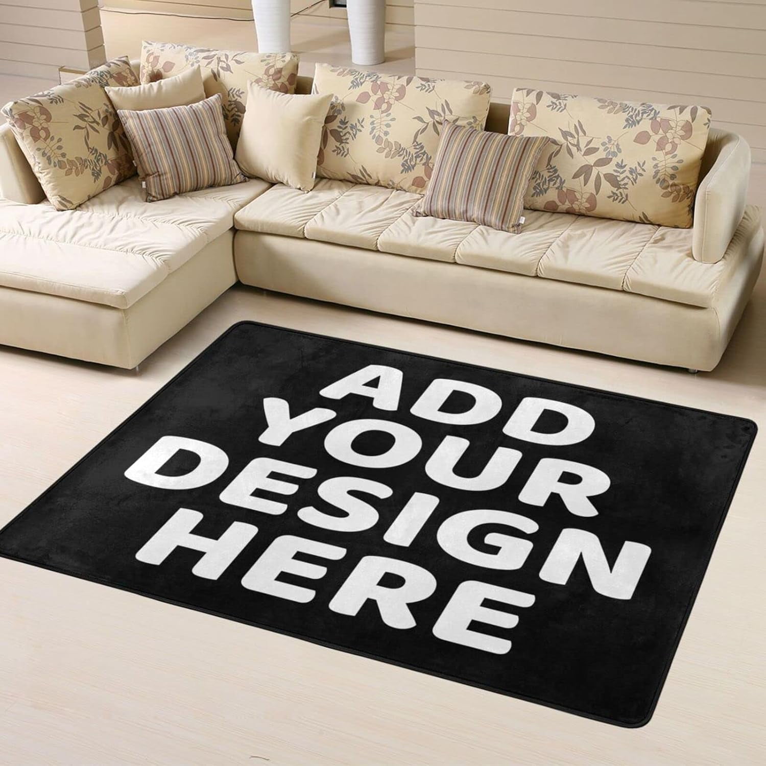 Rug with Photo Text Logo Personalized Rugs ized Area Rugs for Living ...