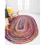 Copper Grove Coconino Transitional Braided Area Rug Navy 7' x 9' Oval 8 ...