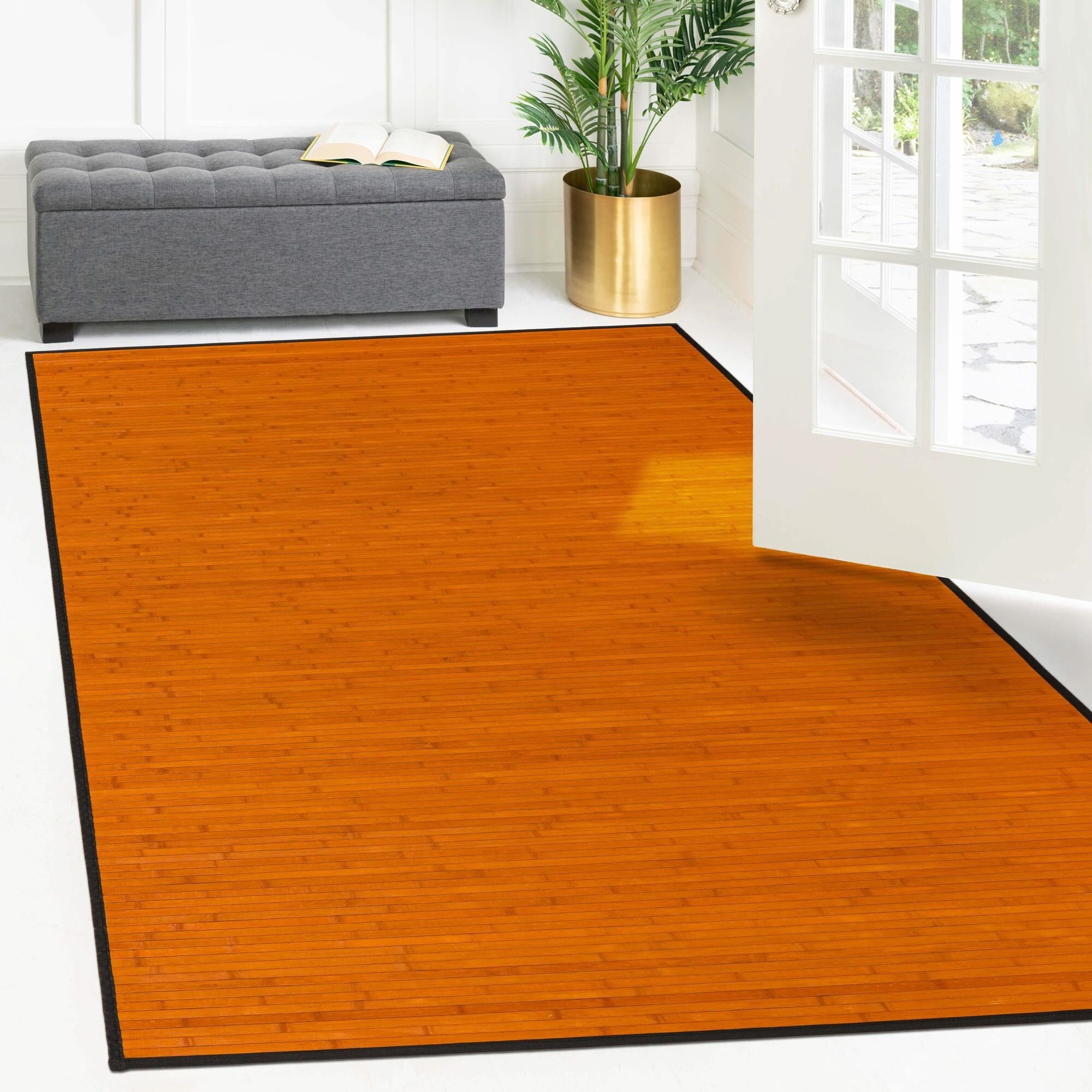 RugPal Solid/Striped Brezoi Collection Area Rug 6'x9' - Natural ...