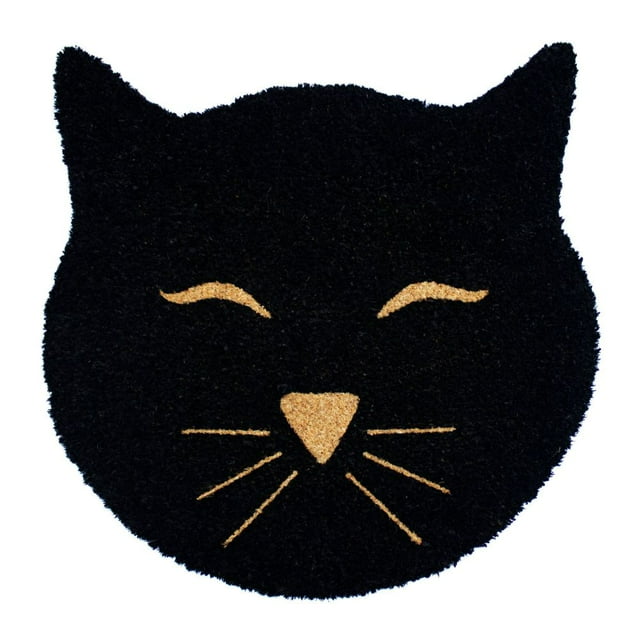 RugSmith Machine Tufted Cat Head Indoor and Outdoor Coir Doormat, 20" x ...