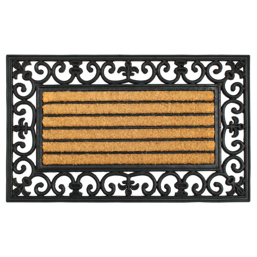 Rugsmith Coir Rubber Doormat Irongate Heavy Duty Welcome Mat 18x30 ...