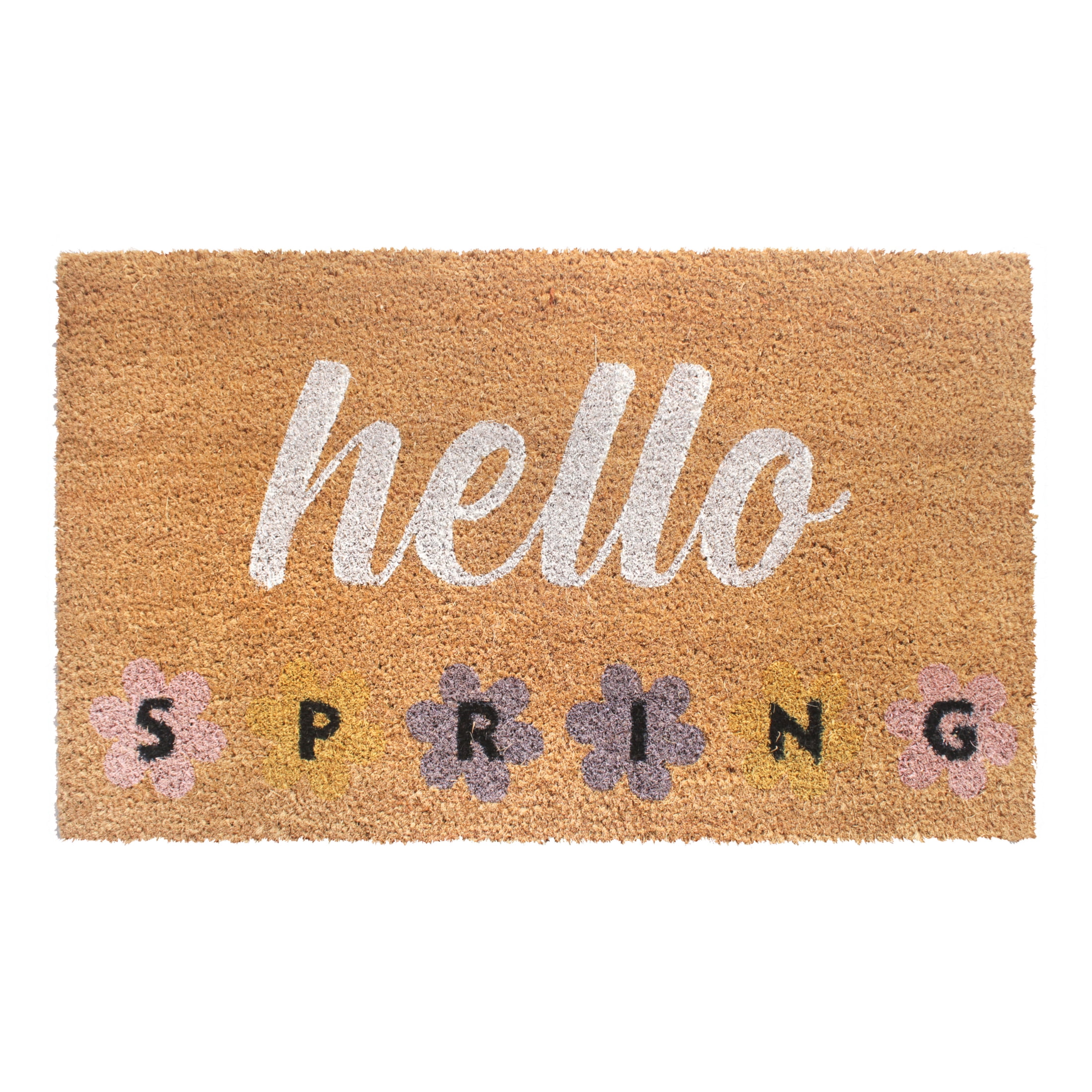 RugSmith Multi Machine Tufted Hello Spring Doormat, 18"x30" - Walmart.com