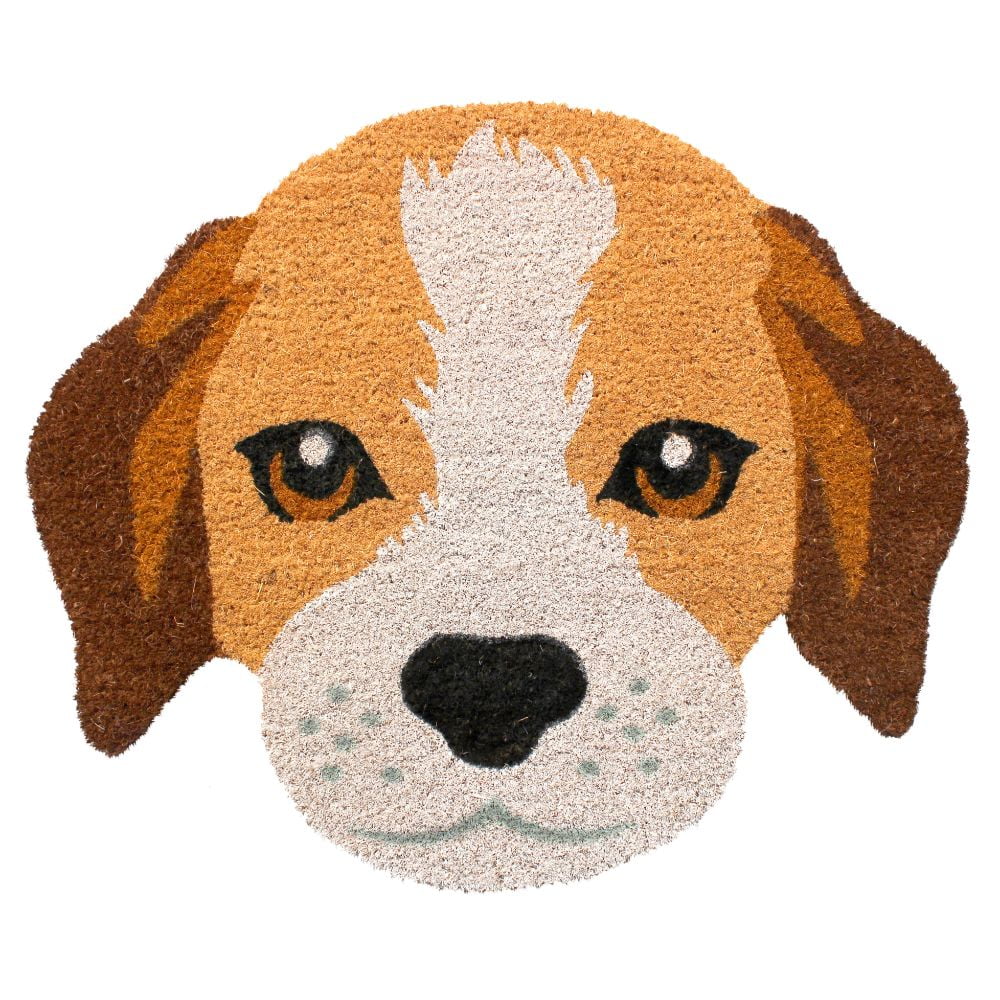 RugSmith Natural Machine Tufted Shaped Beagle face, 20" x 24",Natural ...