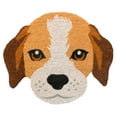 RugSmith Natural Machine Tufted Shaped Beagle face, 20" x 24",Natural ...