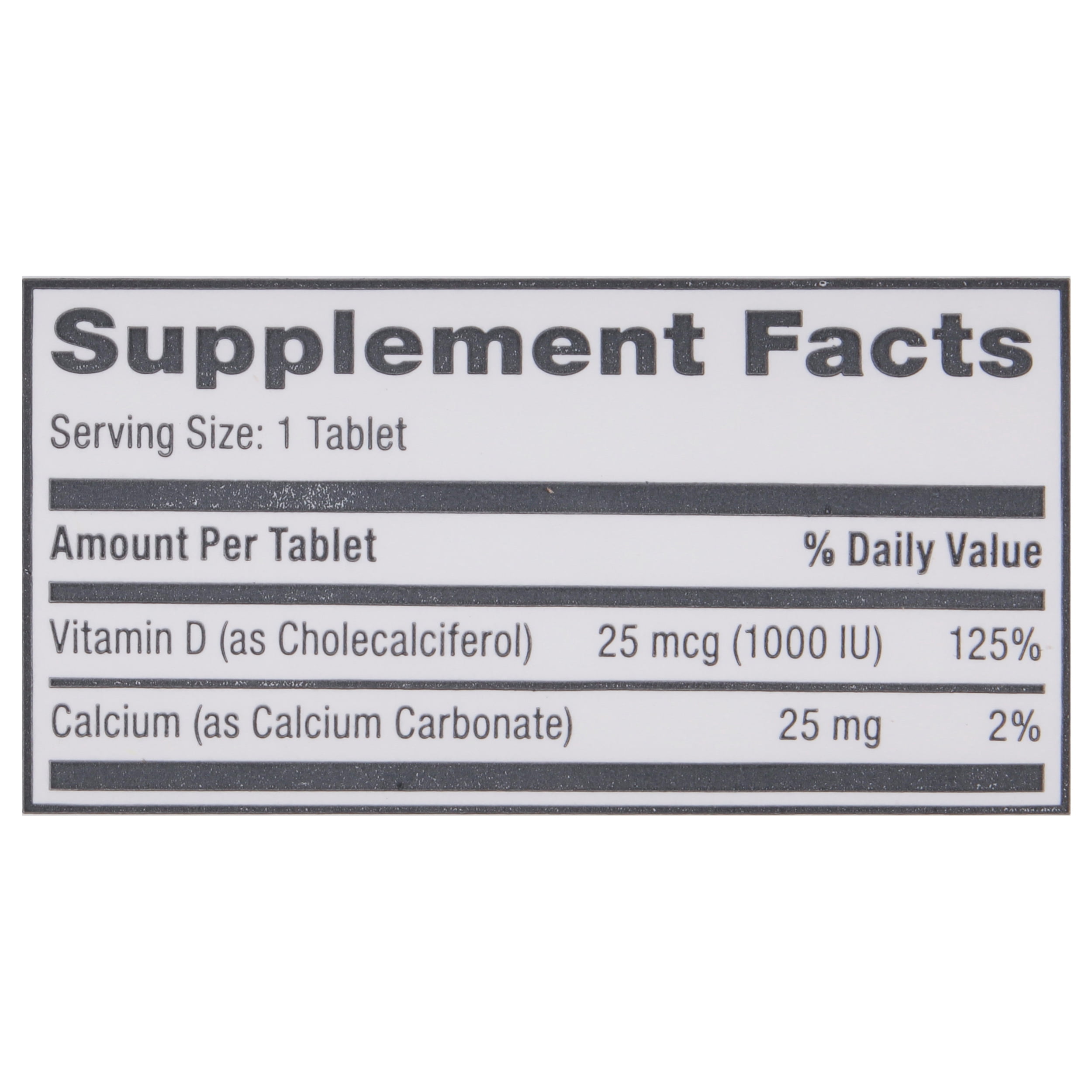Rugby 25 mcg Vitamin D3 100 Tablets - Walmart.com