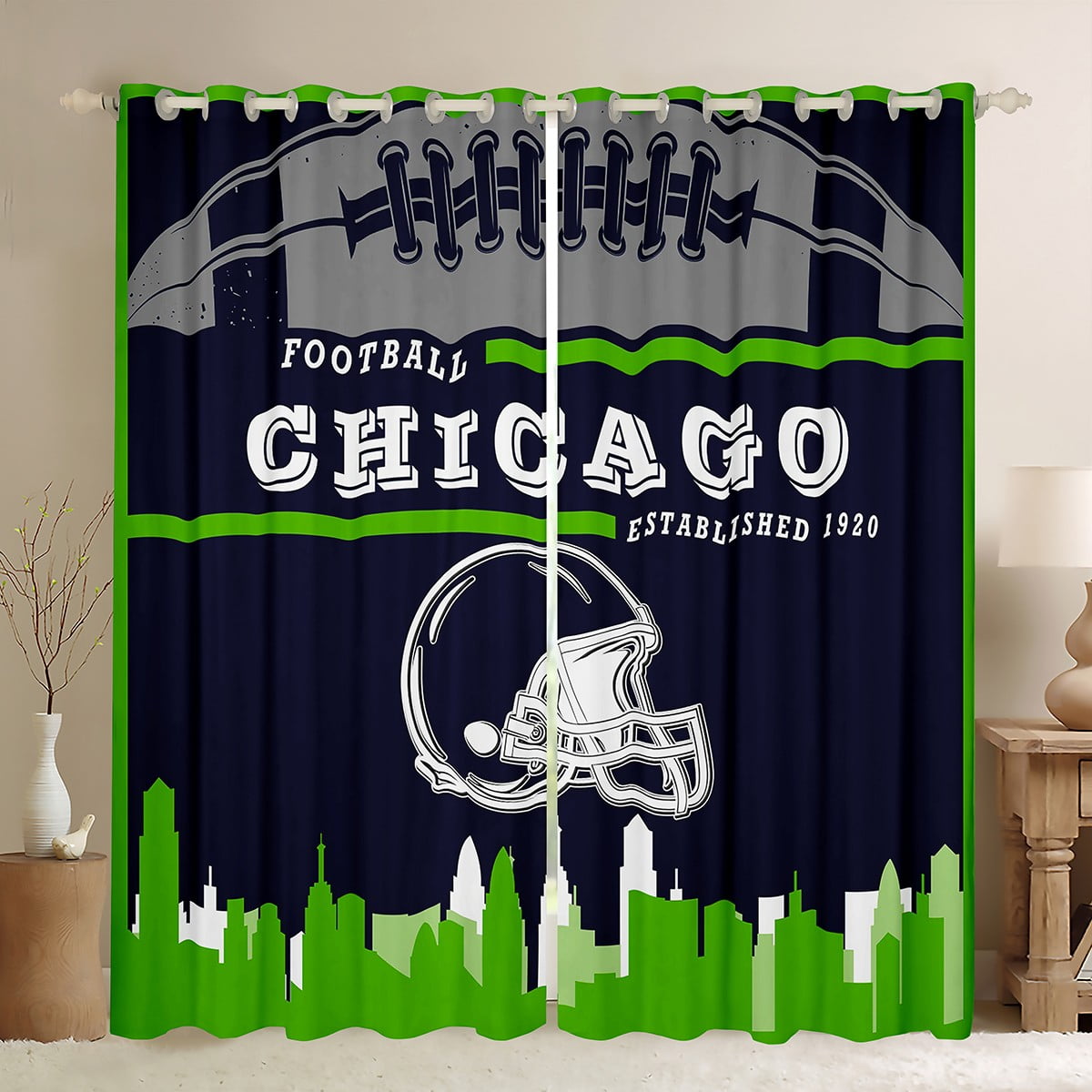 Rugby 30%-50% Blackout Curtains,Sports Curtains,American Rugby Fans ...
