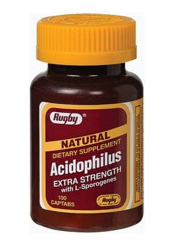 Rugby Acidophilus Probiotic Dietary Supplement 100 per Bottle Tablet ...