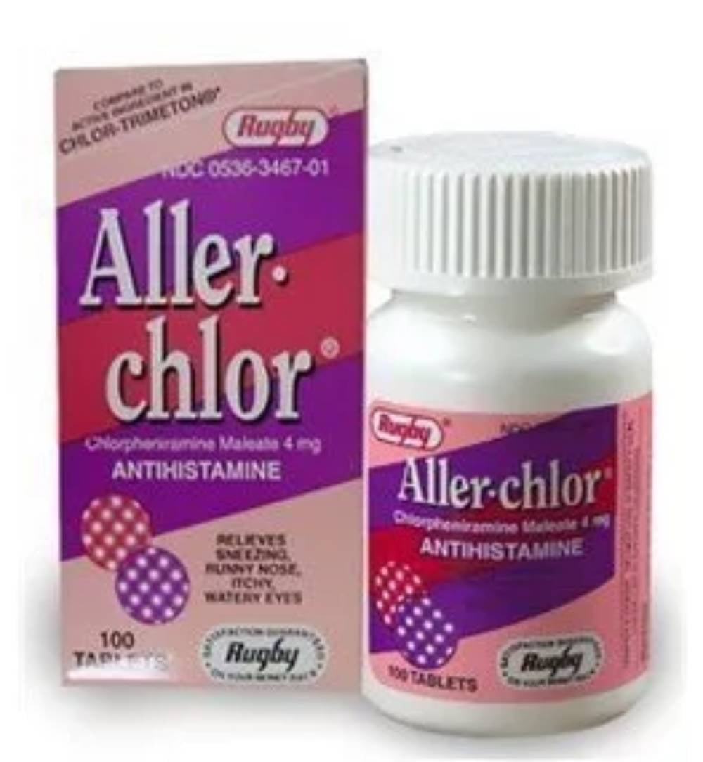 Rugby Aller-Chlor 4mg Antihistamine Tablets, Oral Allergic Reaction ...