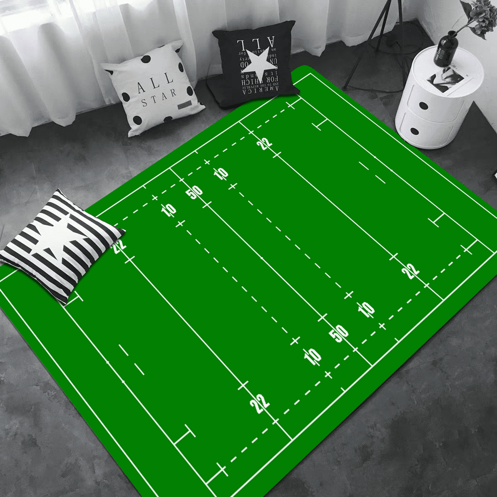 Rugby American Football Field Area Long Rugs Nordic Style Home Doormat ...